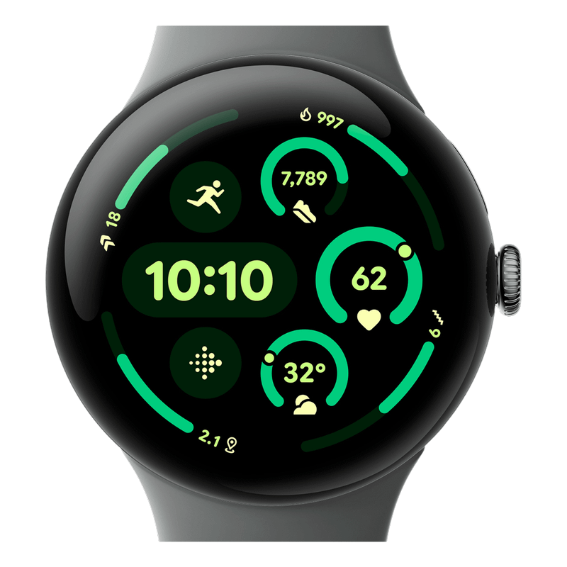Google Pixel Watch 3 45mm Bluetooth Matte Hazel Sportarmband Hazel ...